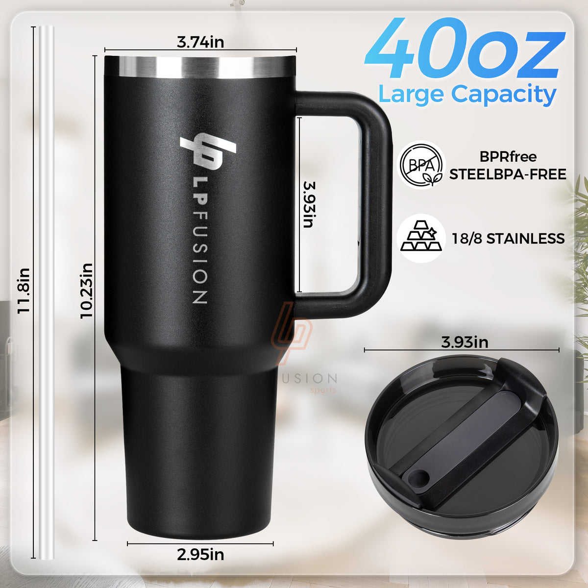 LP HydroPeak Pro 40oz Insulated Stainless Steel Travel Mug – LP Fusion